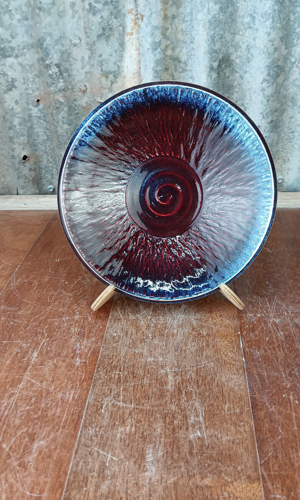 Copper Red plate small – Peter Wallace Pottery
