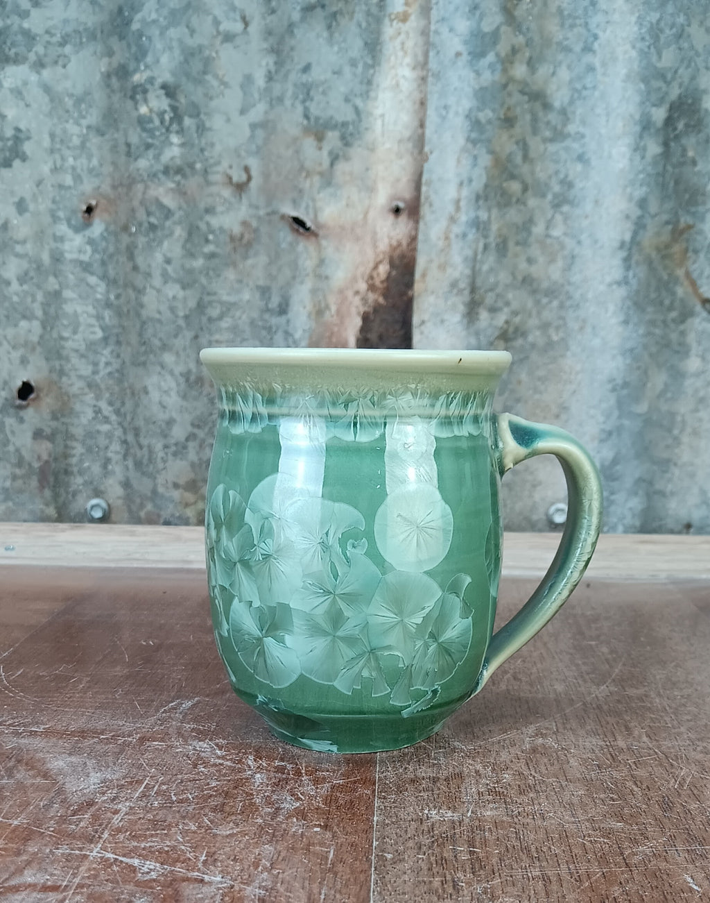 Mugs - Crystalline - Green – Peter Wallace Pottery