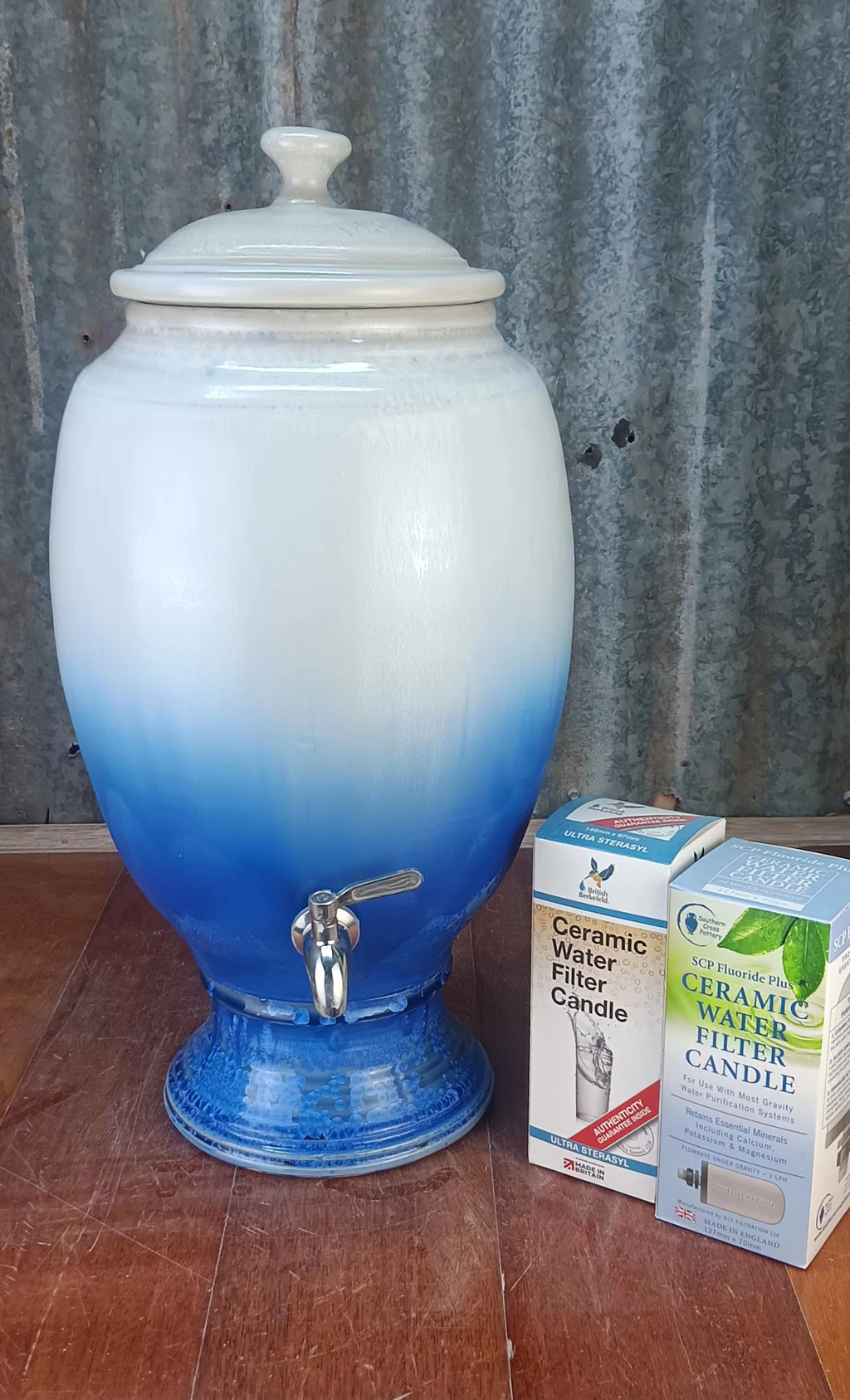 On Sale Water Filter - Blue and white – Peter Wallace Pottery