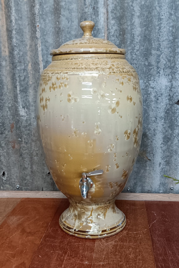 Crystalline Gold Ceramic Water Filter | Peter Wallace Pottery